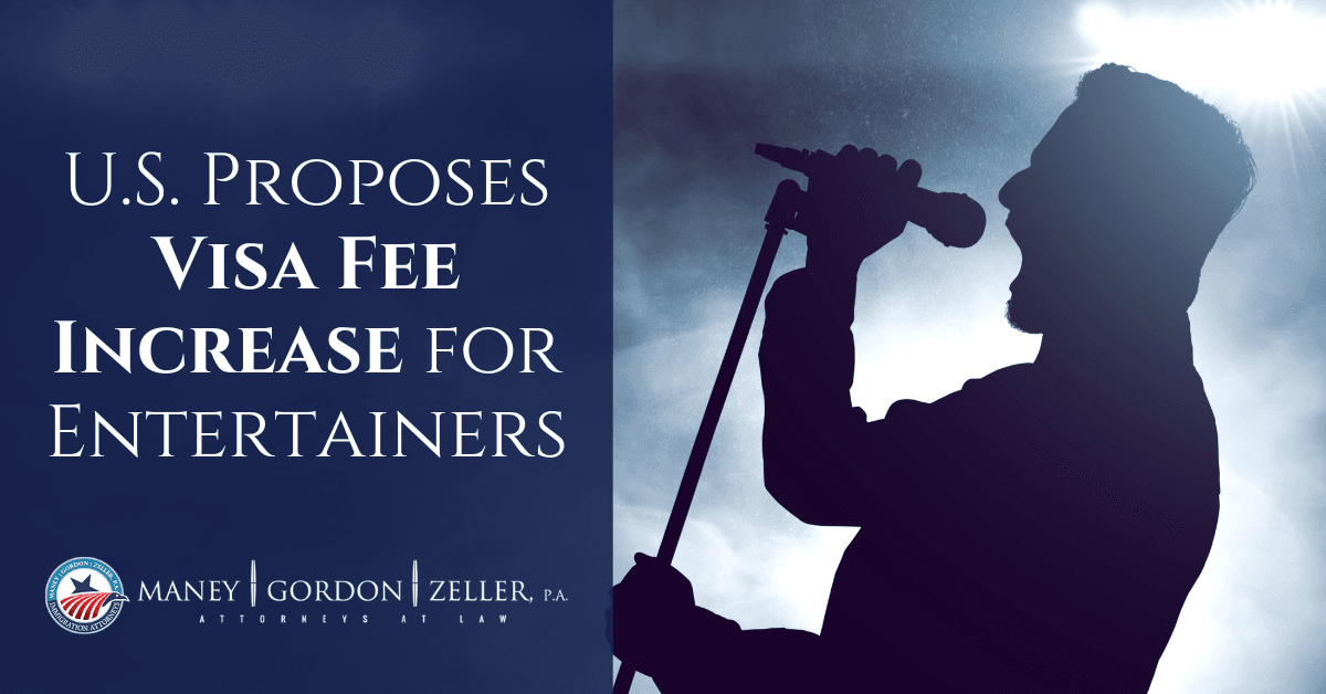 U.S. Proposes Visa Fee Increase for Entertainers